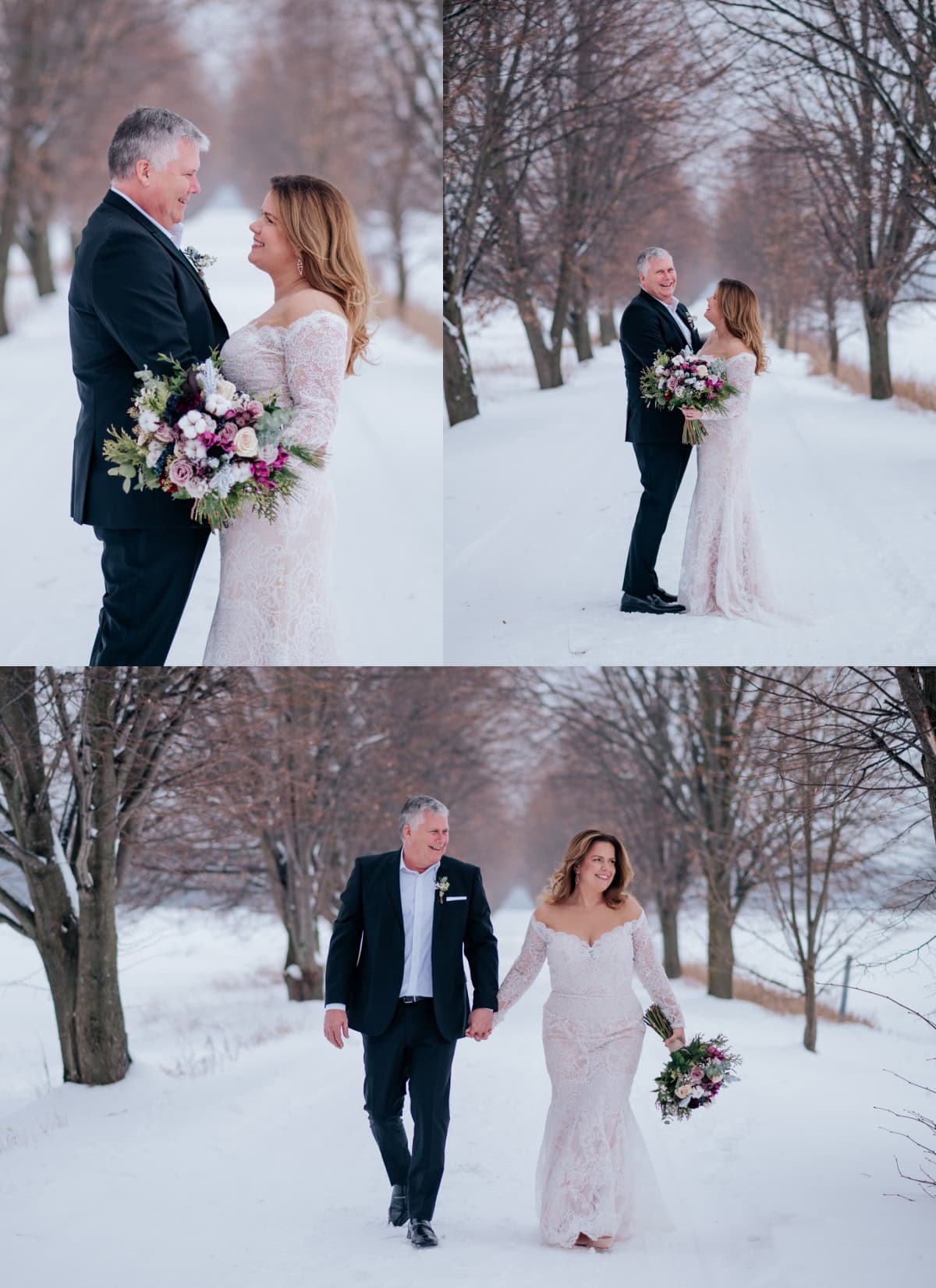 Small intimate winter wedding at home in the Eastern Townships - Mirona ...